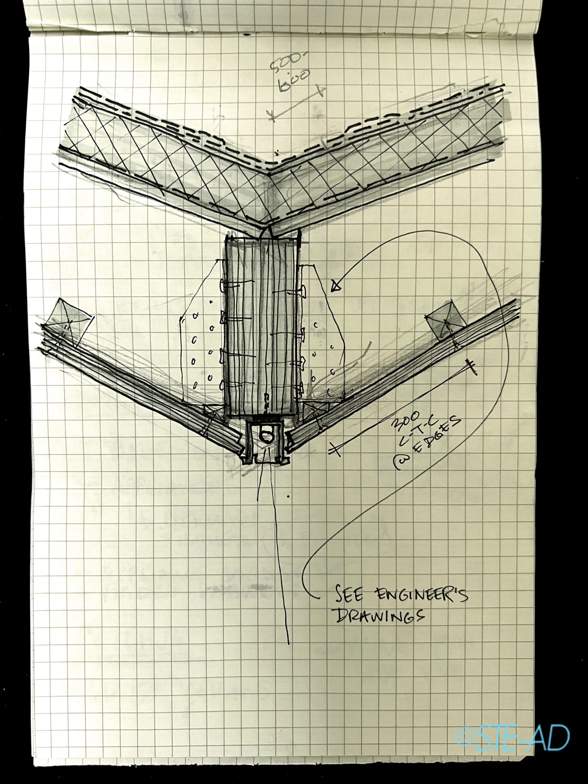 Notebook Sample - Sketches for a House: Interiors - STEAD